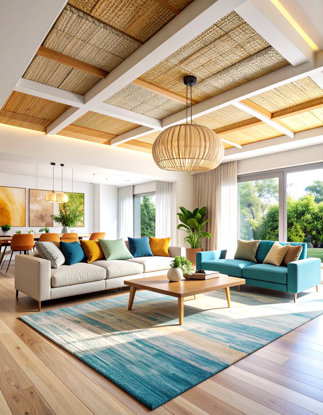 24 Living Room Ceiling Ideas to Elevate Your Space - Too Much Time