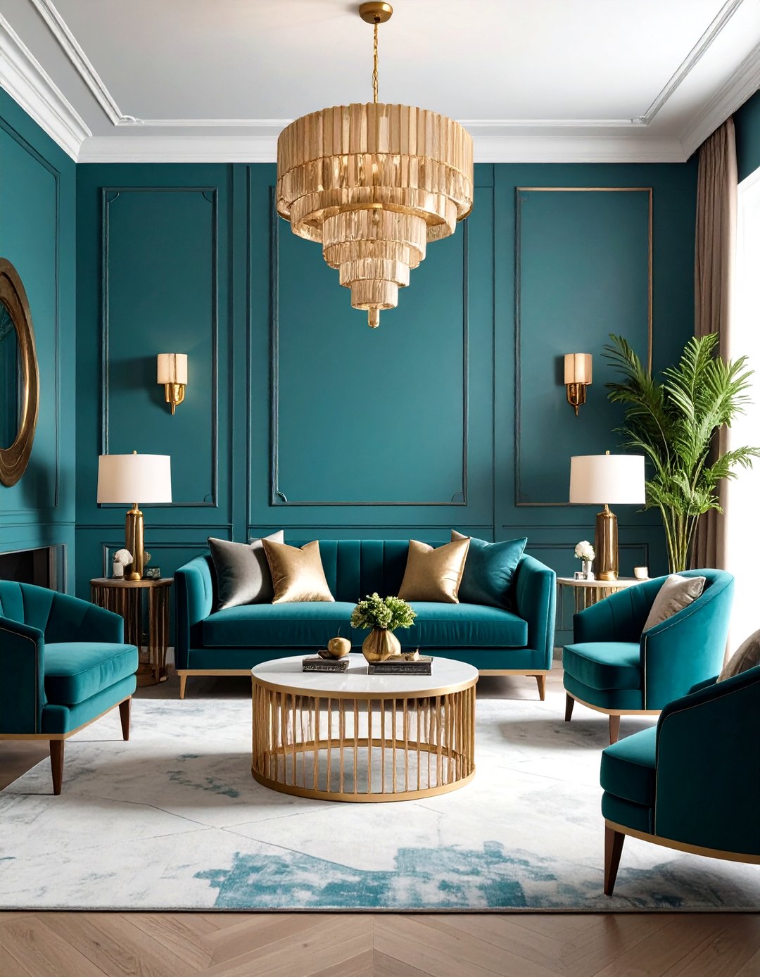 24 Teal Living Room Ideas: Stylish Pops Of Calm Color - Too Much Time
