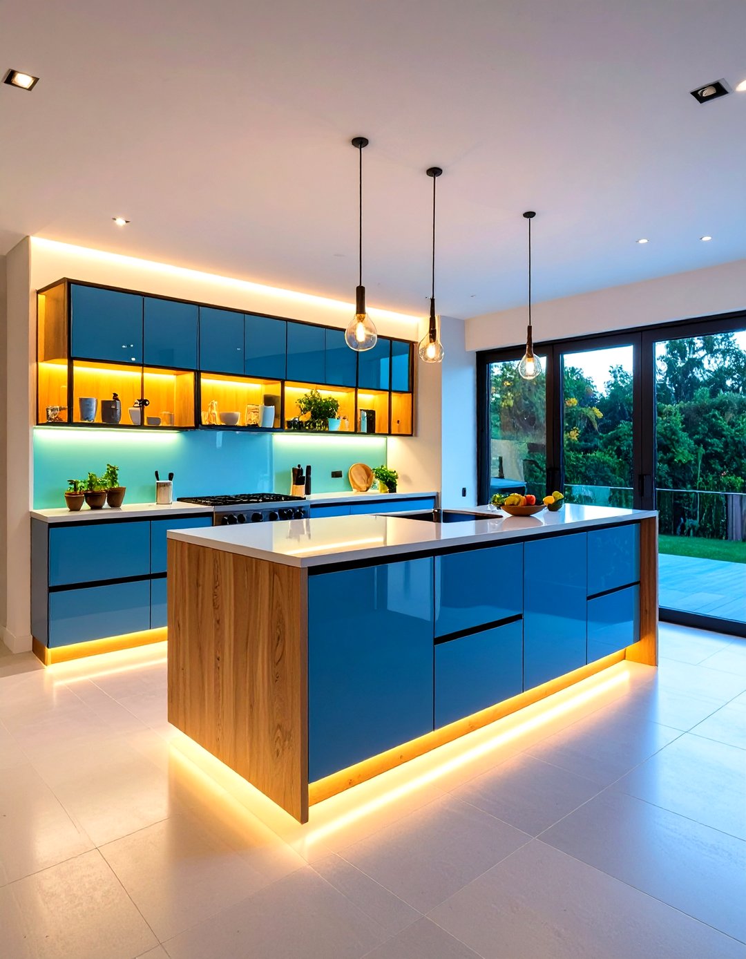 24 Modern Style Glass Kitchen Cabinets As a Focal Point - Too Much Time