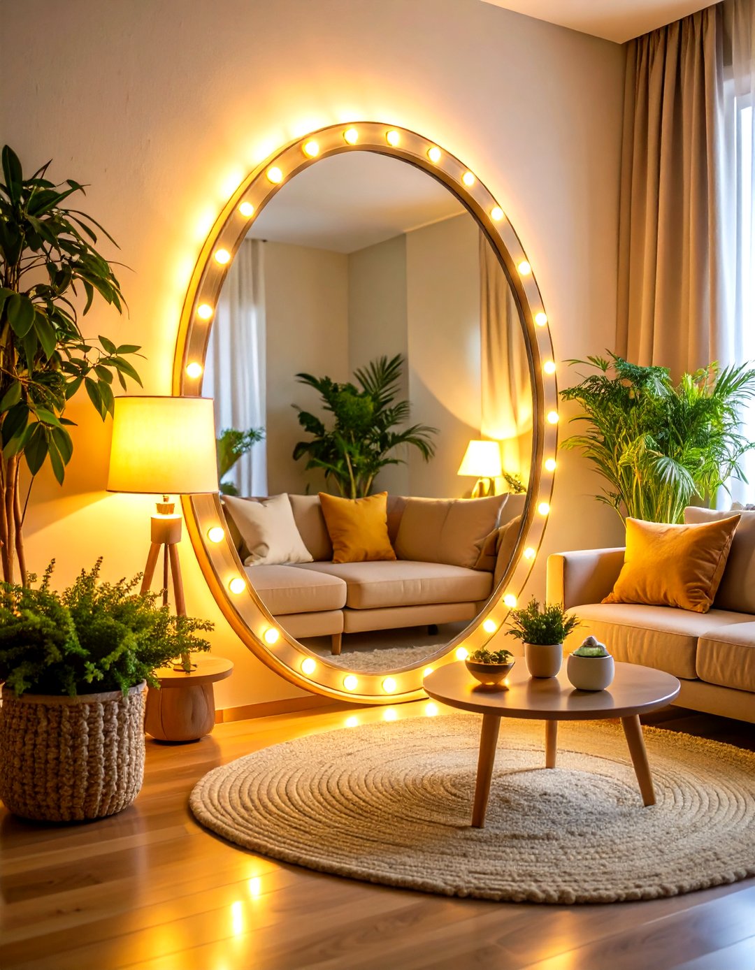 24 Living Room Mirror Ideas for Reflection and Space - Too Much Time