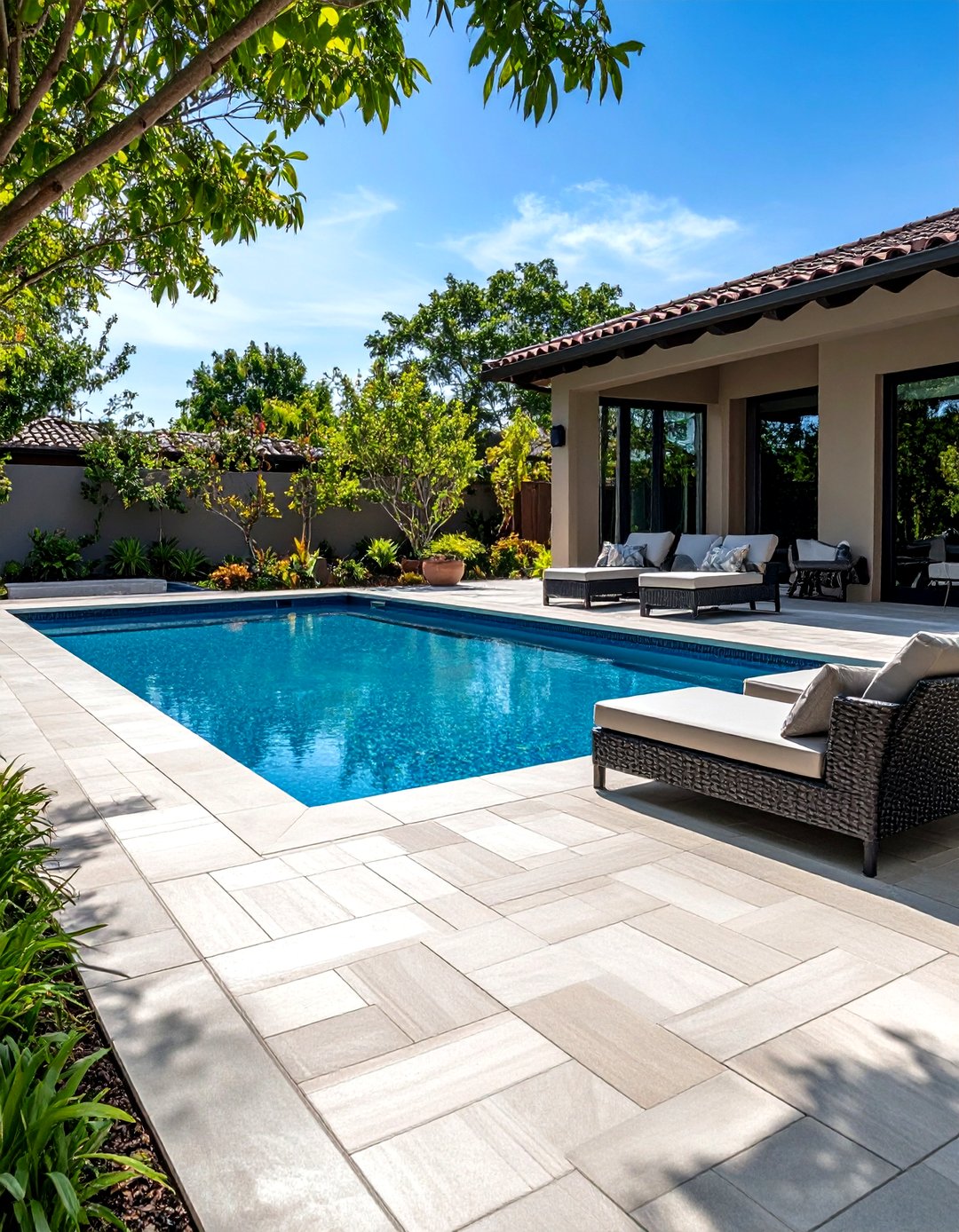 24 Stamped Concrete Pool Deck Ideas: Durable & Stylish - Too Much Time