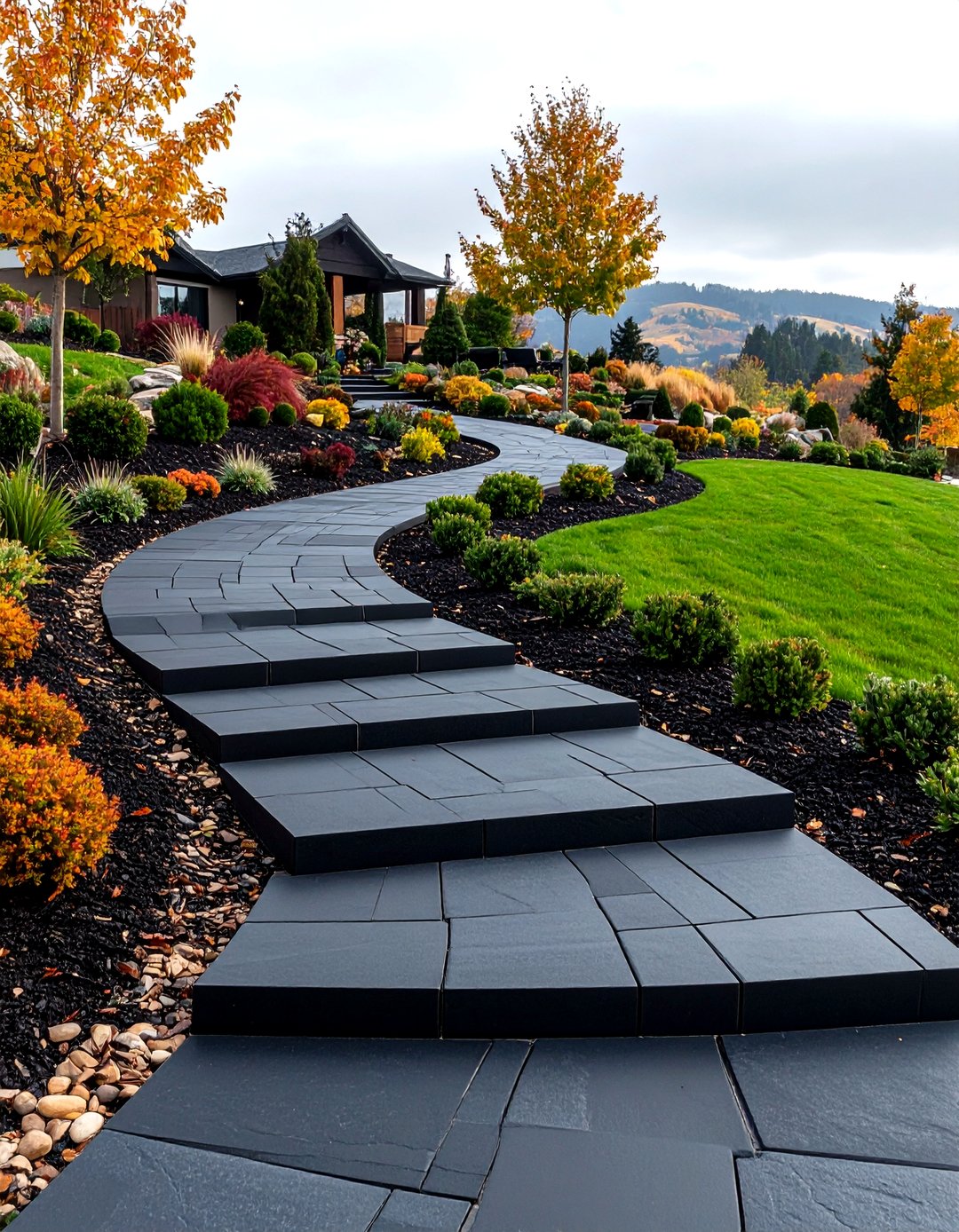 24 Black Brick Walkway Ideas to Elevate Curb Appeal - Too Much Time
