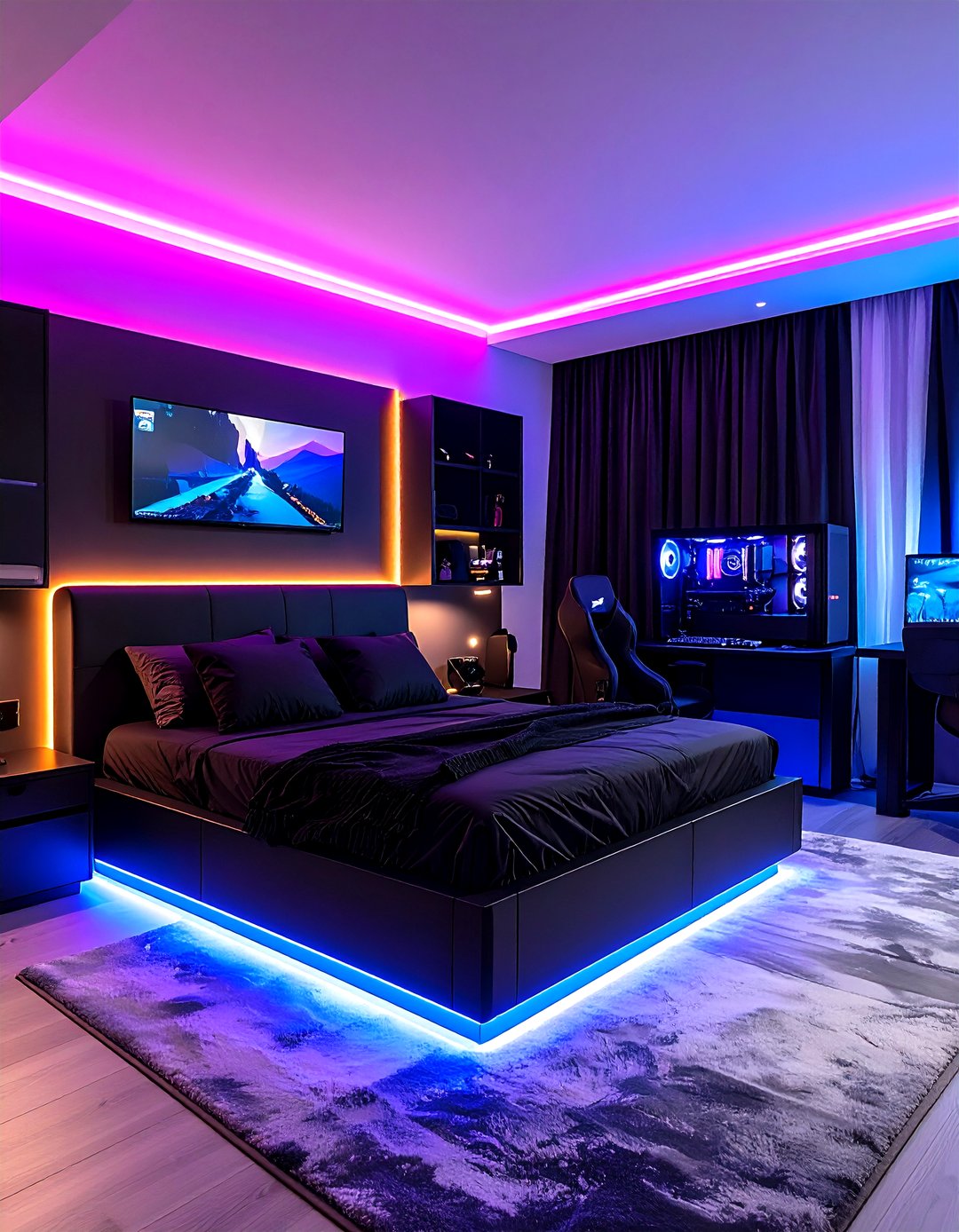 24 Black Gaming Room Ideas for a Sleek Play Space Today - Too Much Time