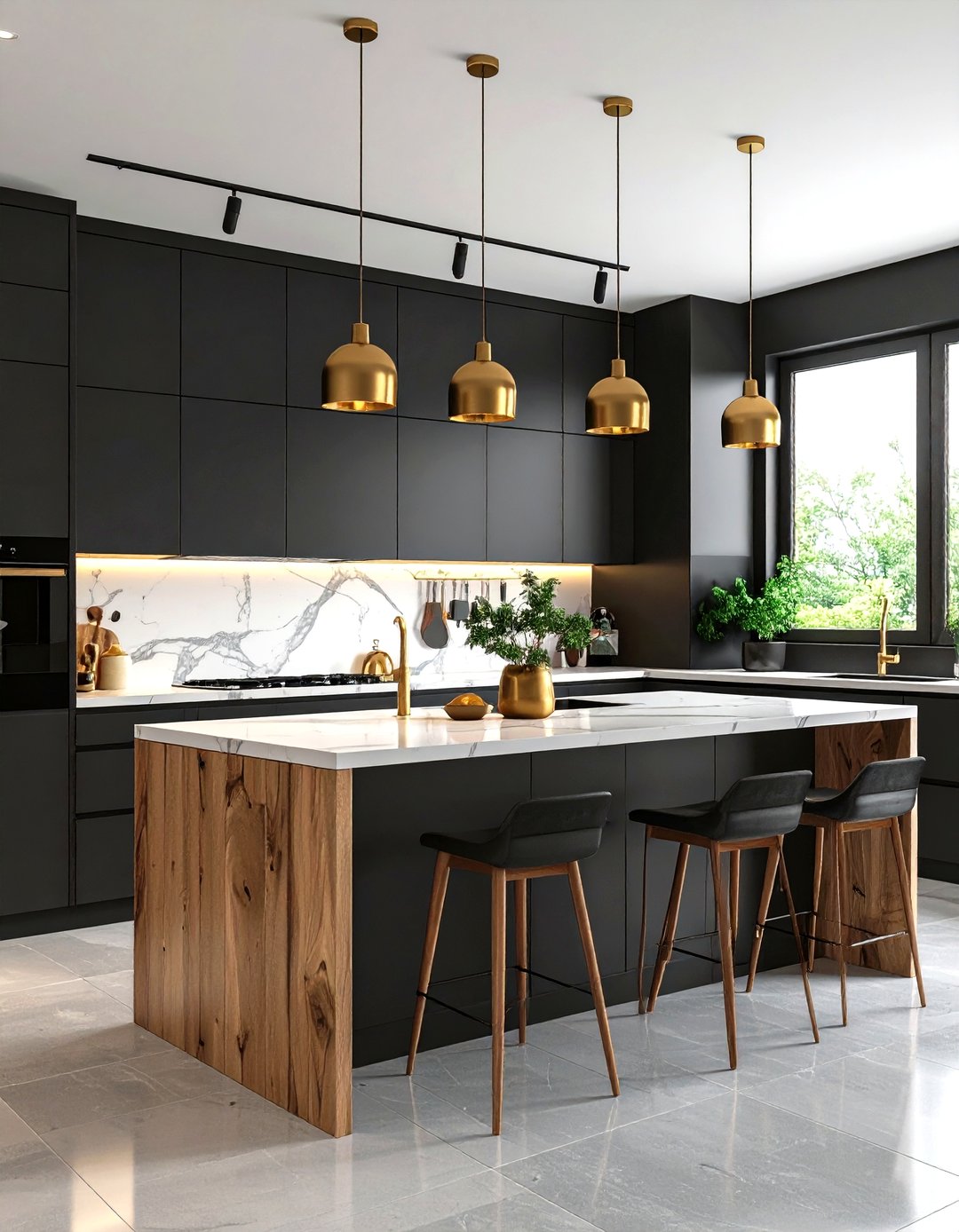 24 Kitchens with Black Cabinets to Elevate Bold Spaces - Too Much Time