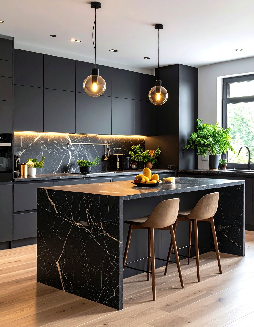 24 Kitchen with Black Backsplash Ideas for Bold Kitchen - Too Much Time