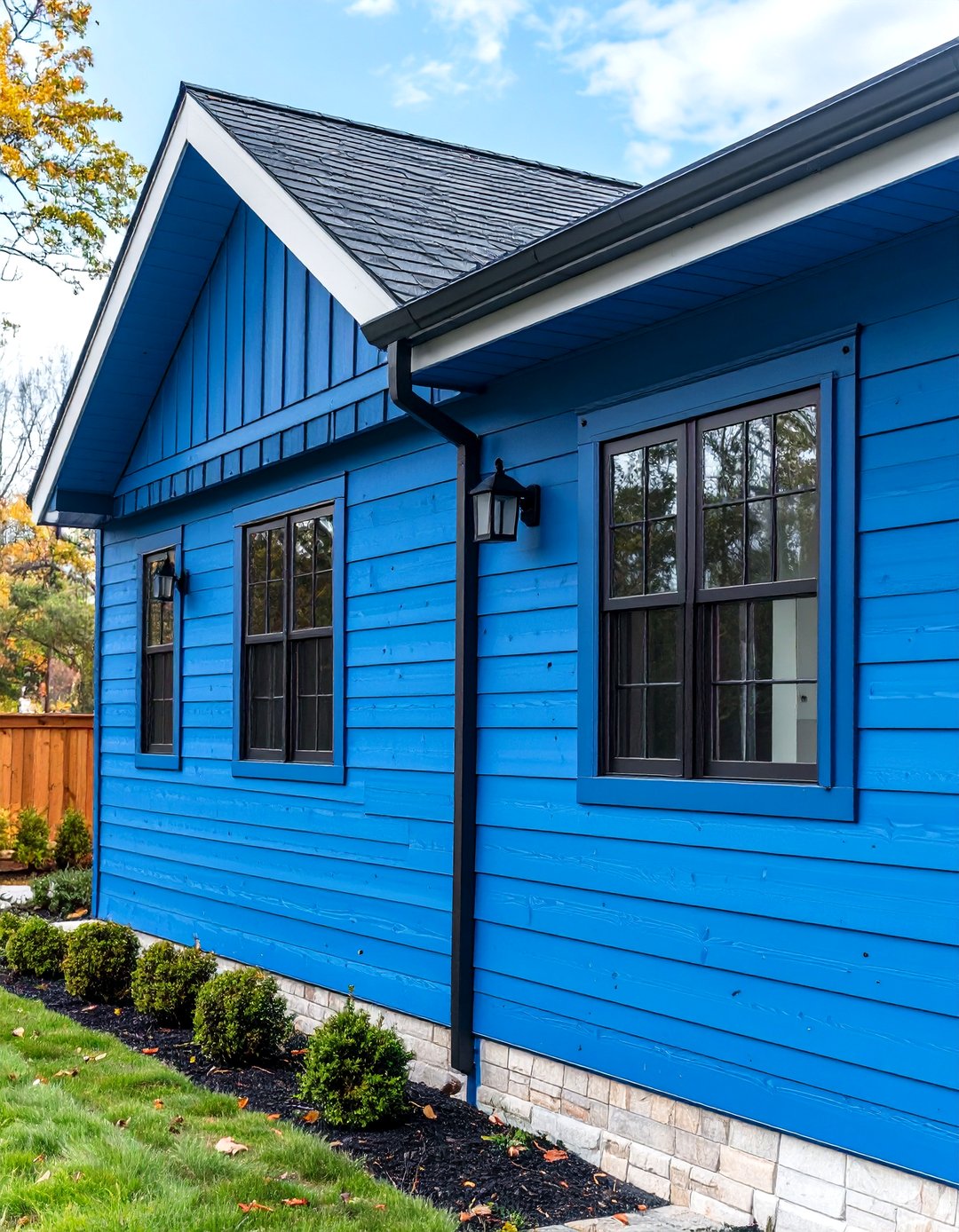 24 Dark Blue House with Black Trim Ideas for Appeal - Too Much Time