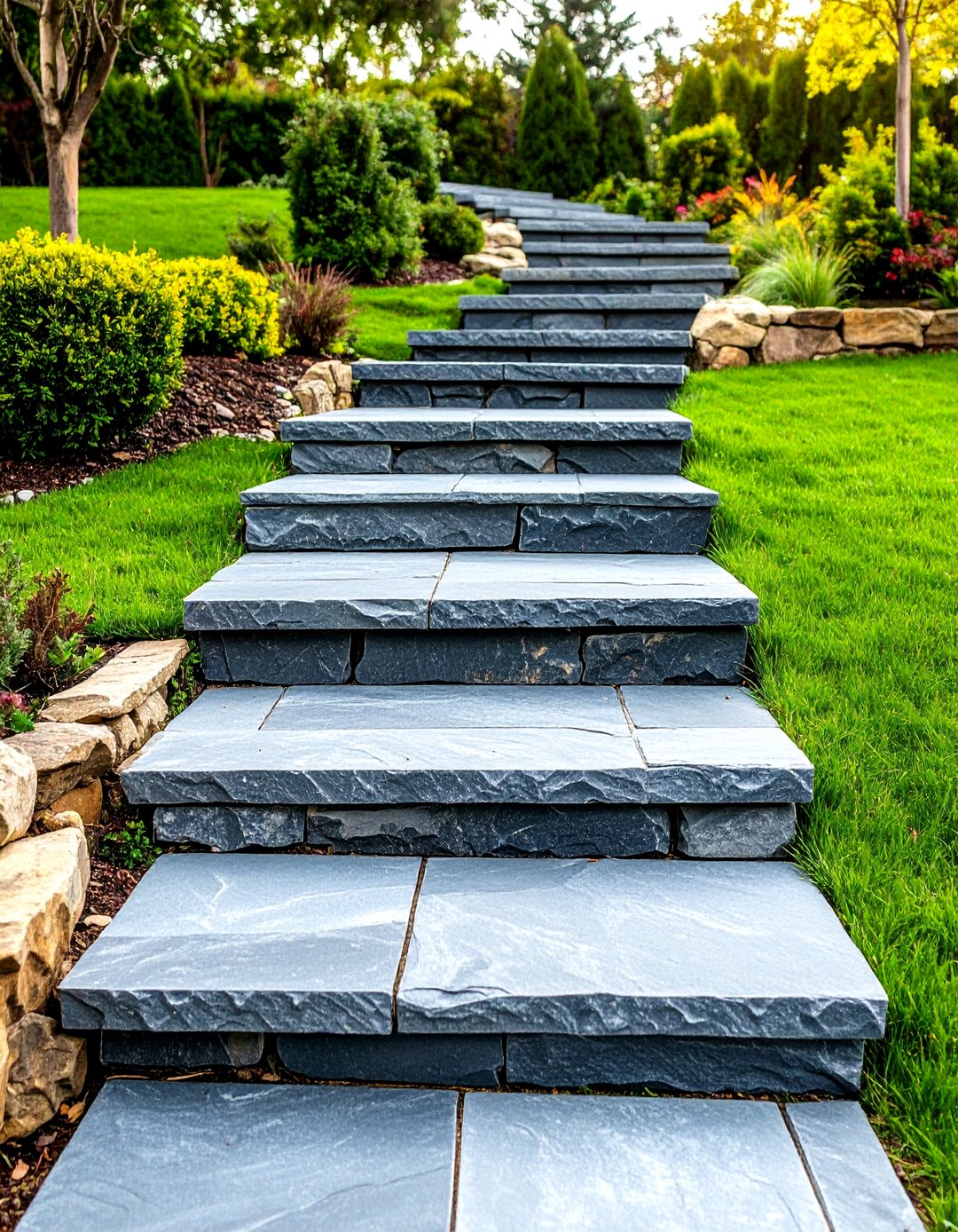 24 Bluestone Walkway Ideas: Elegant Stone Paths Outside - Too Much Time