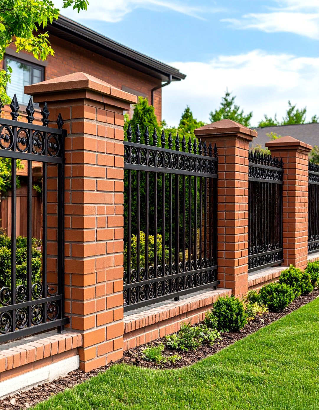 24 Brick Fence Ideas to Boost Curb Appeal and Privacy - Too Much Time