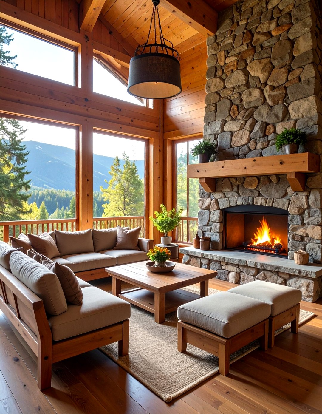 24 Cabin Fireplace Ideas: Cozy Stone Accents for Warmth - Too Much Time