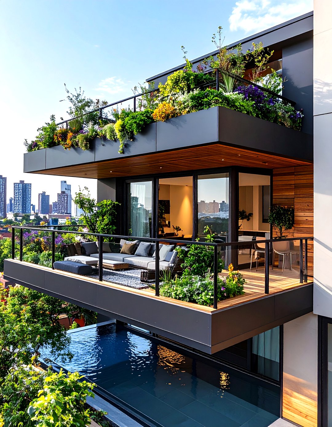 24 Cantilever Balcony Ideas to Maximize Small Outdoors - Too Much Time