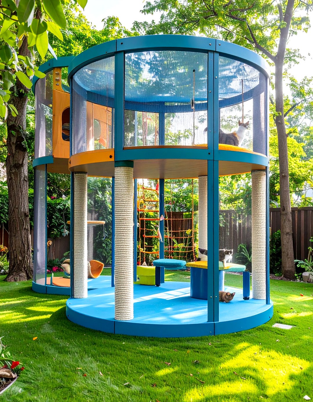 24 Outdoor Cat Tree Ideas for Climbing Fun and Naps - Too Much Time