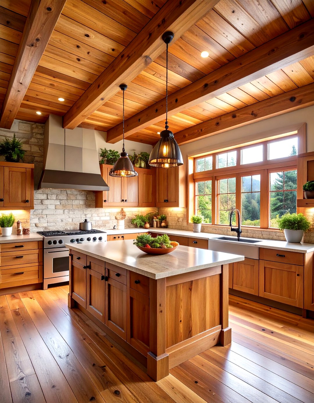 24 Wood Ceiling Kitchen Ideas: Compact Use in Kitchens - Too Much Time