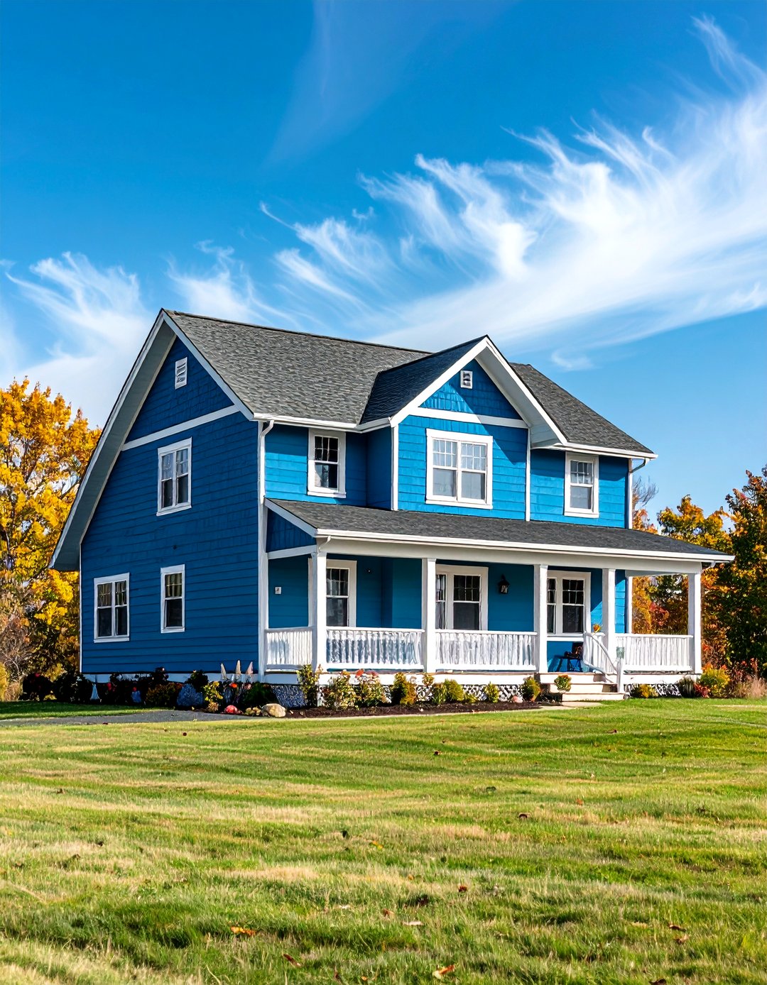 24 Blue House Siding with White Trim Ideas for Charm - Too Much Time