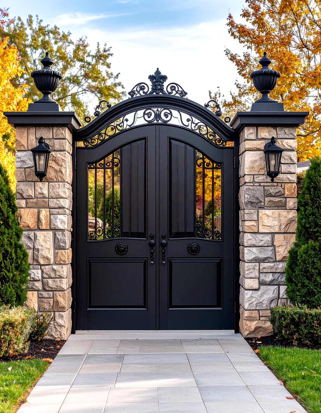 24 Handy Ideas with 24 Front Gate Ideas for Curb Appeal - Too Much Time
