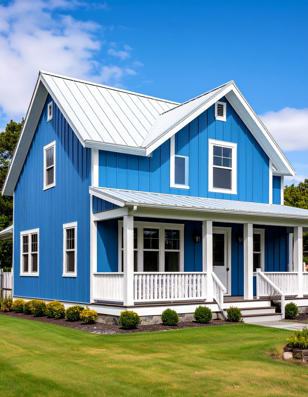 24 Blue House Siding with White Trim Ideas for Charm - Too Much Time