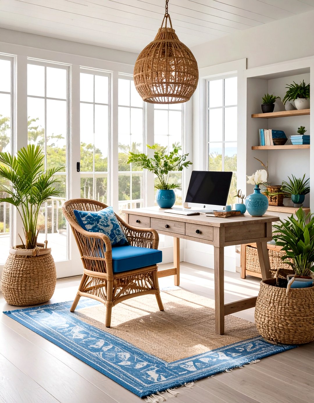 24 Sunroom Office Ideas for Bright, Productive Work - Too Much Time