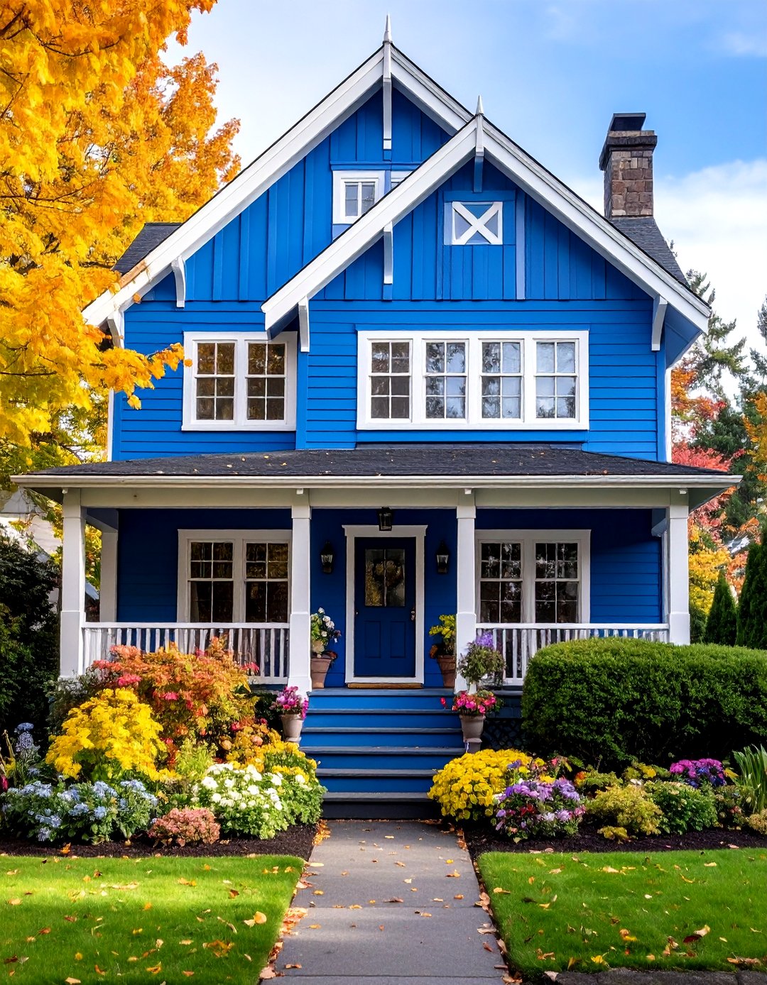 24 Blue House Siding with White Trim Ideas for Charm - Too Much Time