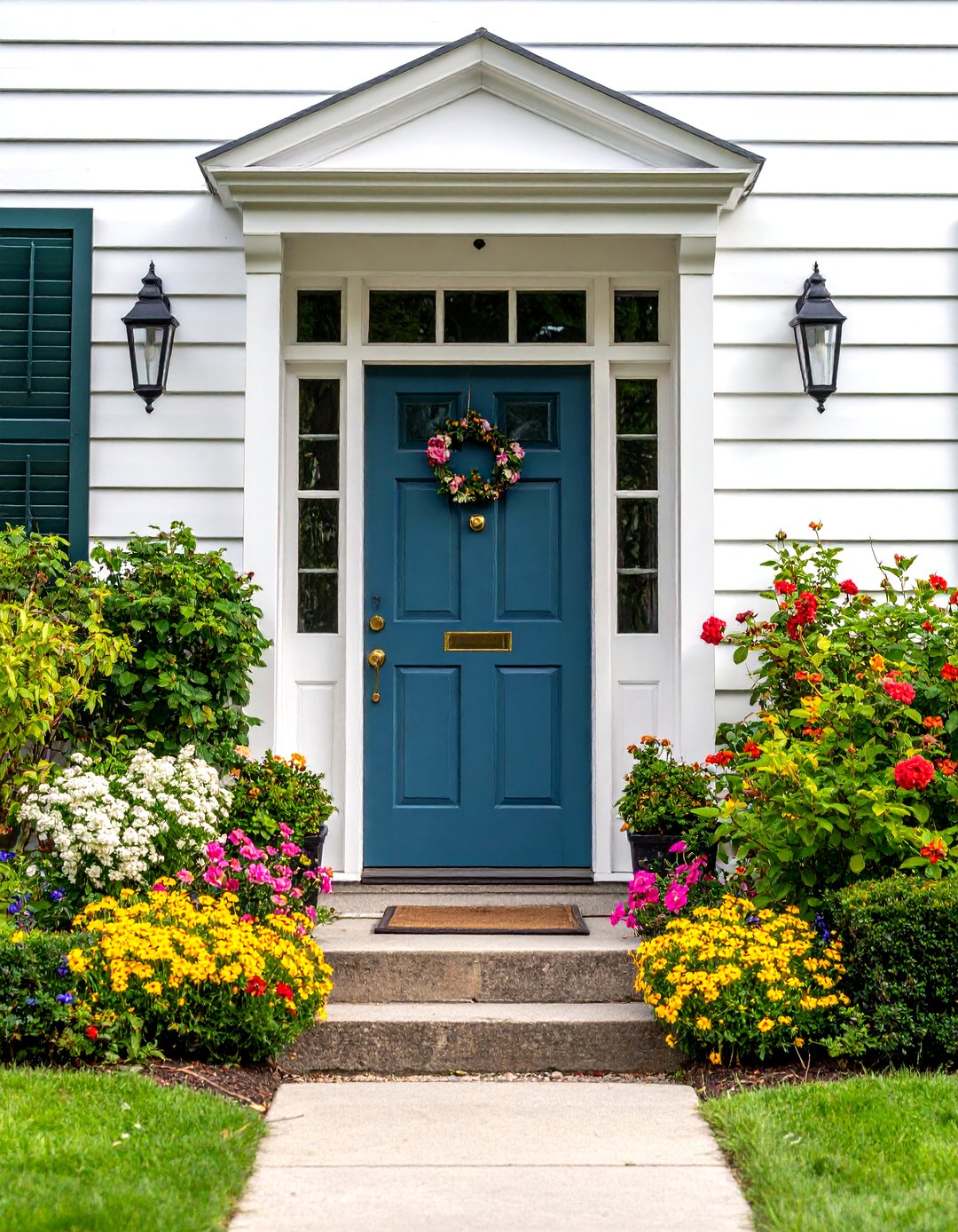 24 Colonial Front Door Ideas for Welcoming Entryways - Too Much Time