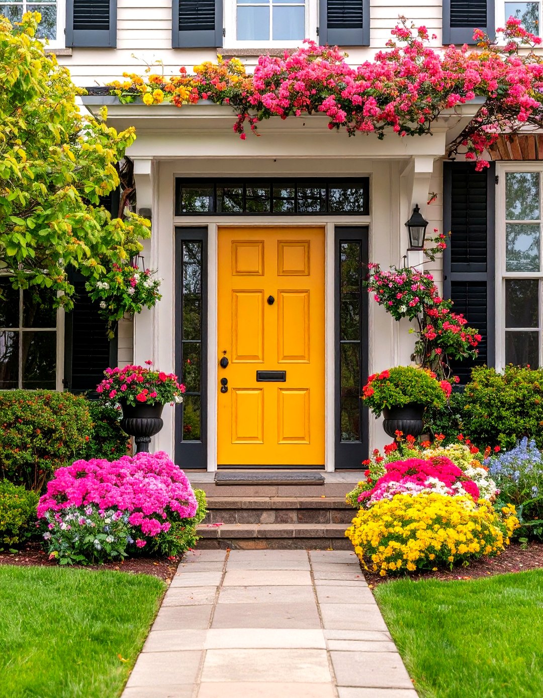 24 Colonial Front Door Ideas for Welcoming Entryways - Too Much Time