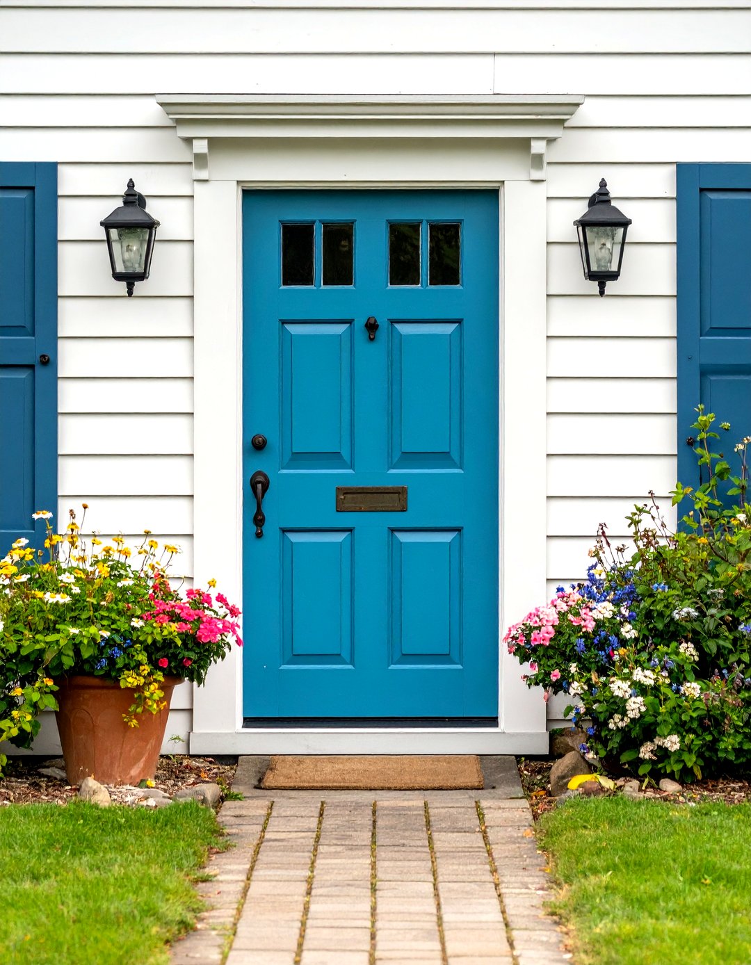 24 Colonial Front Door Ideas for Welcoming Entryways - Too Much Time