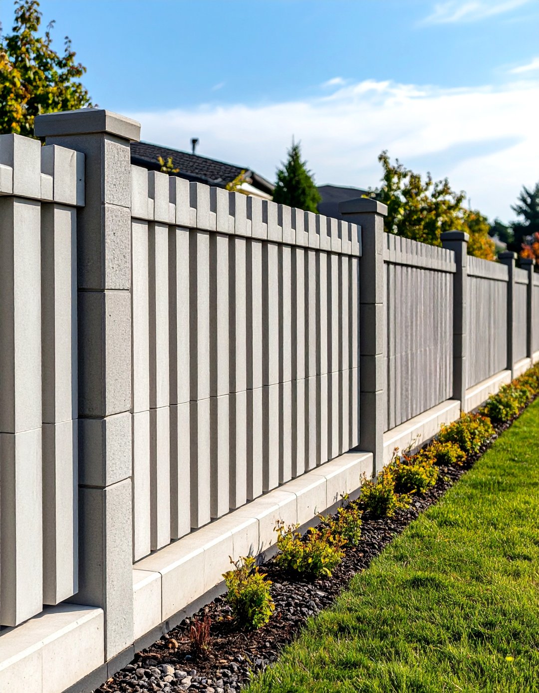 24 Concrete Block Fence Ideas for Secure Boundaries - Too Much Time