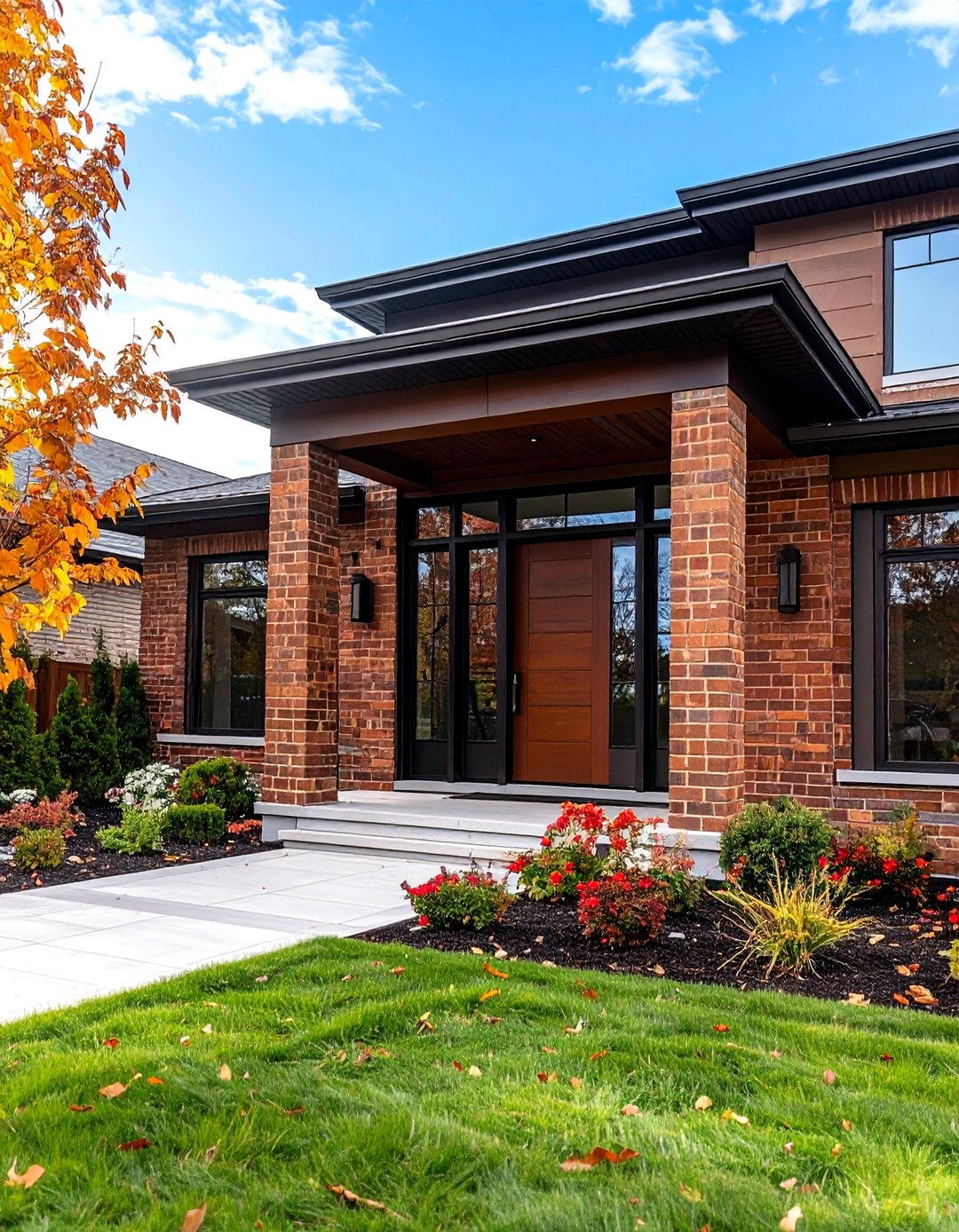 24 Brown Brick Exterior Home Ideas for Bold Facades - Too Much Time