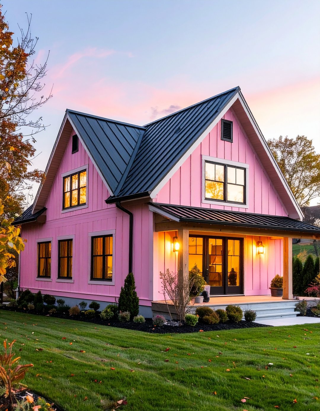 24 Pink House Exterior Ideas for a Vibrant Curb Appeal - Too Much Time