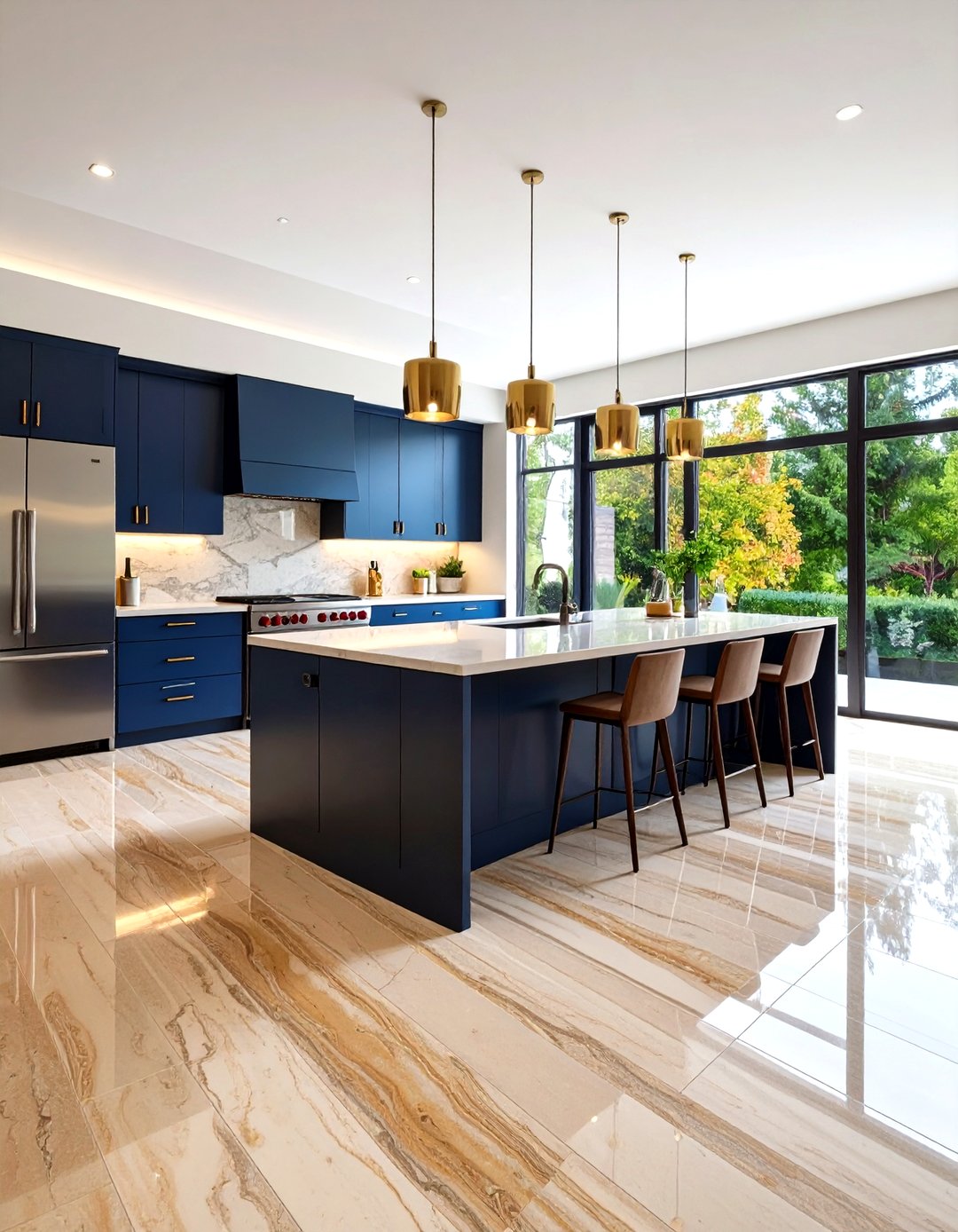 24 Travertine Floor Kitchen Ideas for a Warmer Kitchen - Too Much Time
