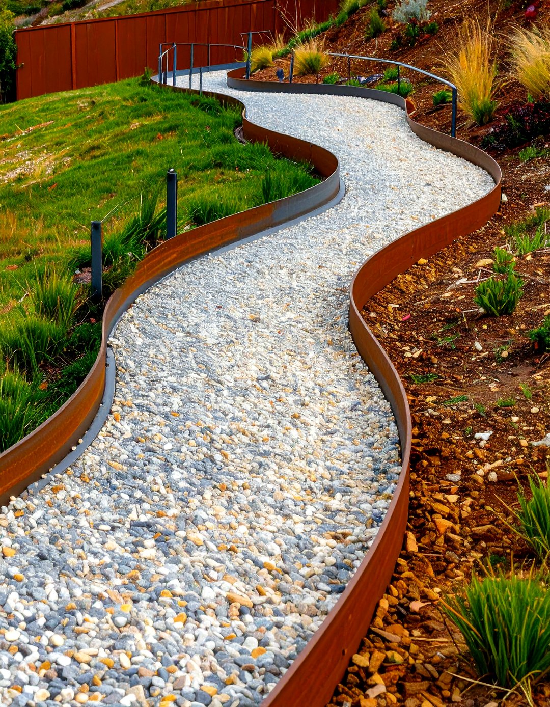 24 Sloped Walkway Ideas for Outdoor Paths and Steps - Too Much Time