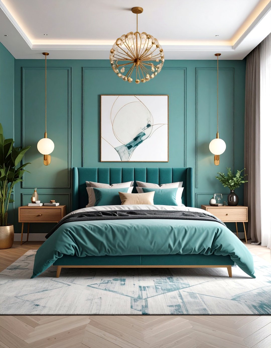 24 Turquoise Bedroom Ideas - Calm Turquoise Ambiance - Too Much Time