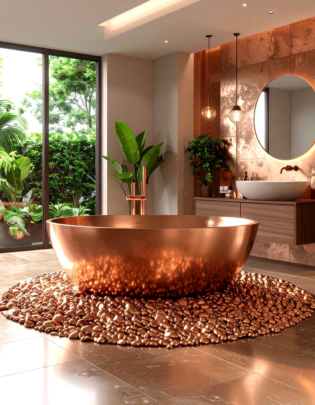 24 Pebble Tile Bathroom Ideas for Cozy Modern Baths - Too Much Time