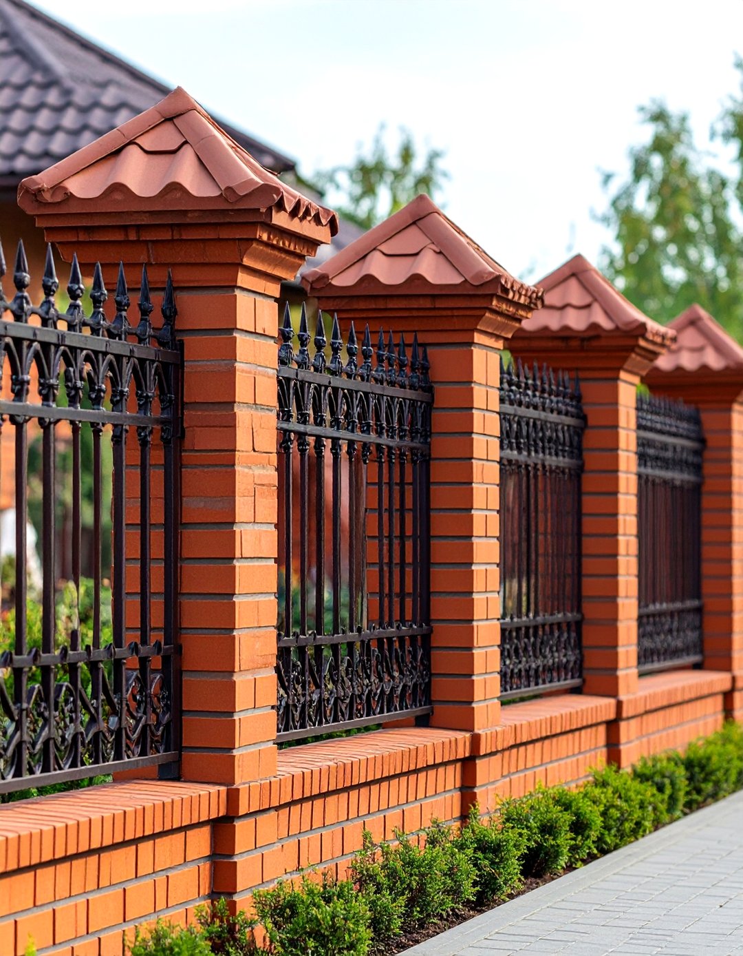 24 Brick Fence Ideas to Boost Curb Appeal and Privacy - Too Much Time