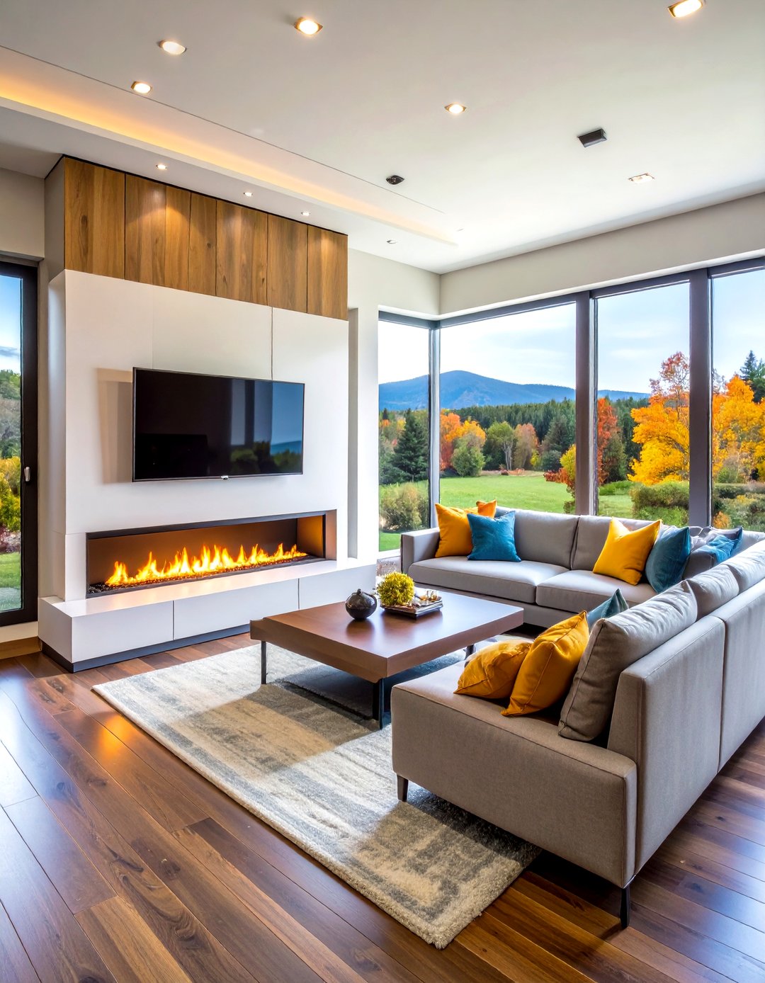24 Linear Fireplace Ideas with Tv Above: Stylish Design - Too Much Time