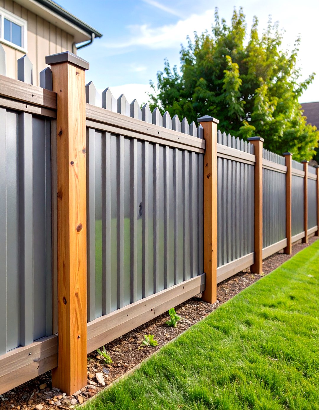 24 Metal and Wood Fence Ideas for Durable, Stylish Boundaries - Too ...