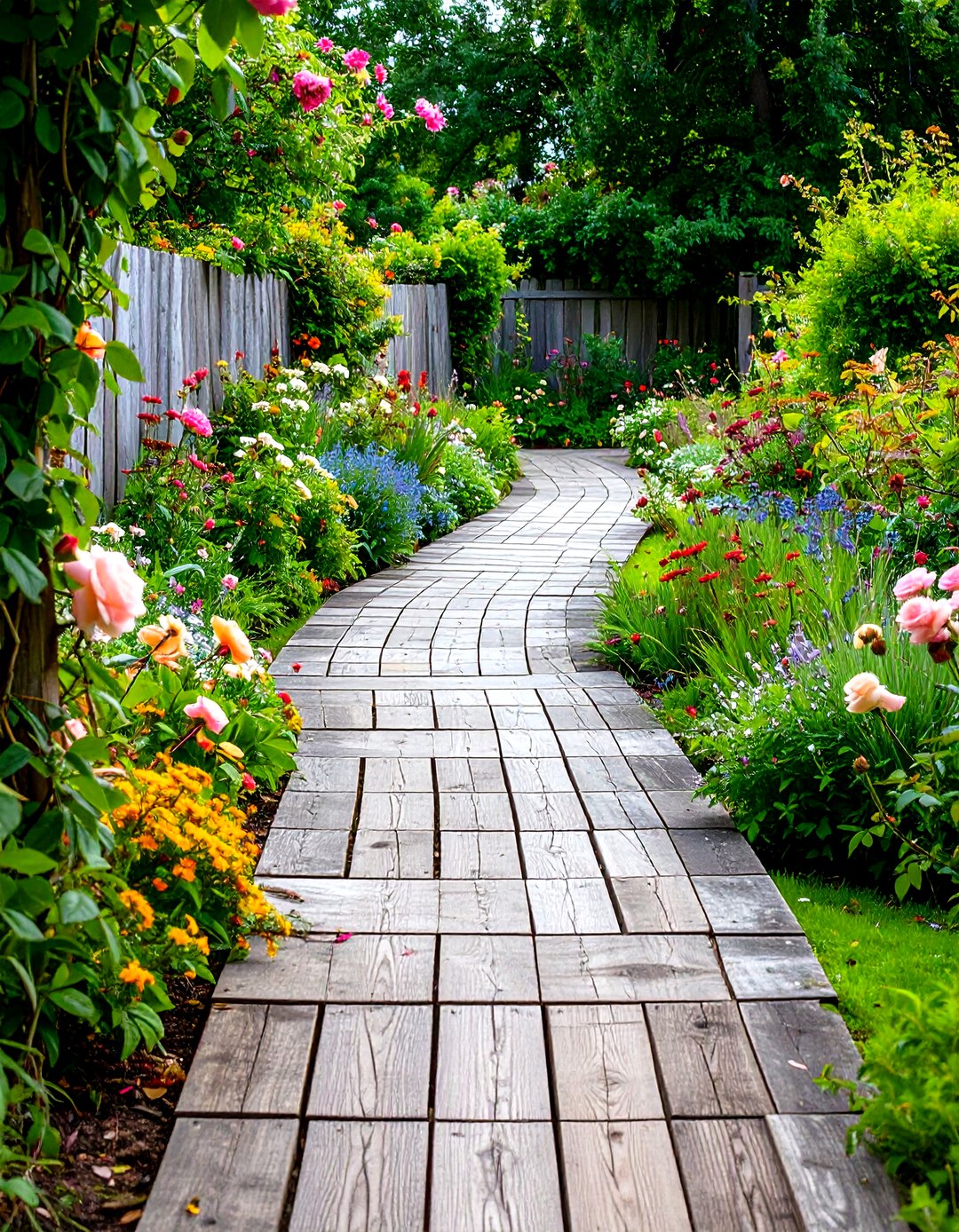 24 Wooden Walkway Ideas to Guide Garden Paths Well - Too Much Time