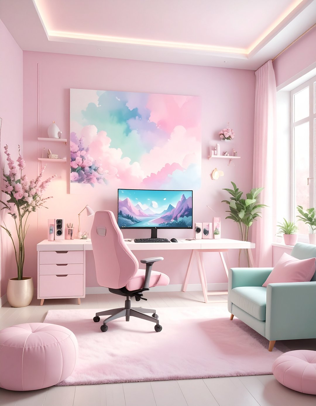 24 Pink Gaming Setup Ideas for a Sleek Workspace Setup - Too Much Time