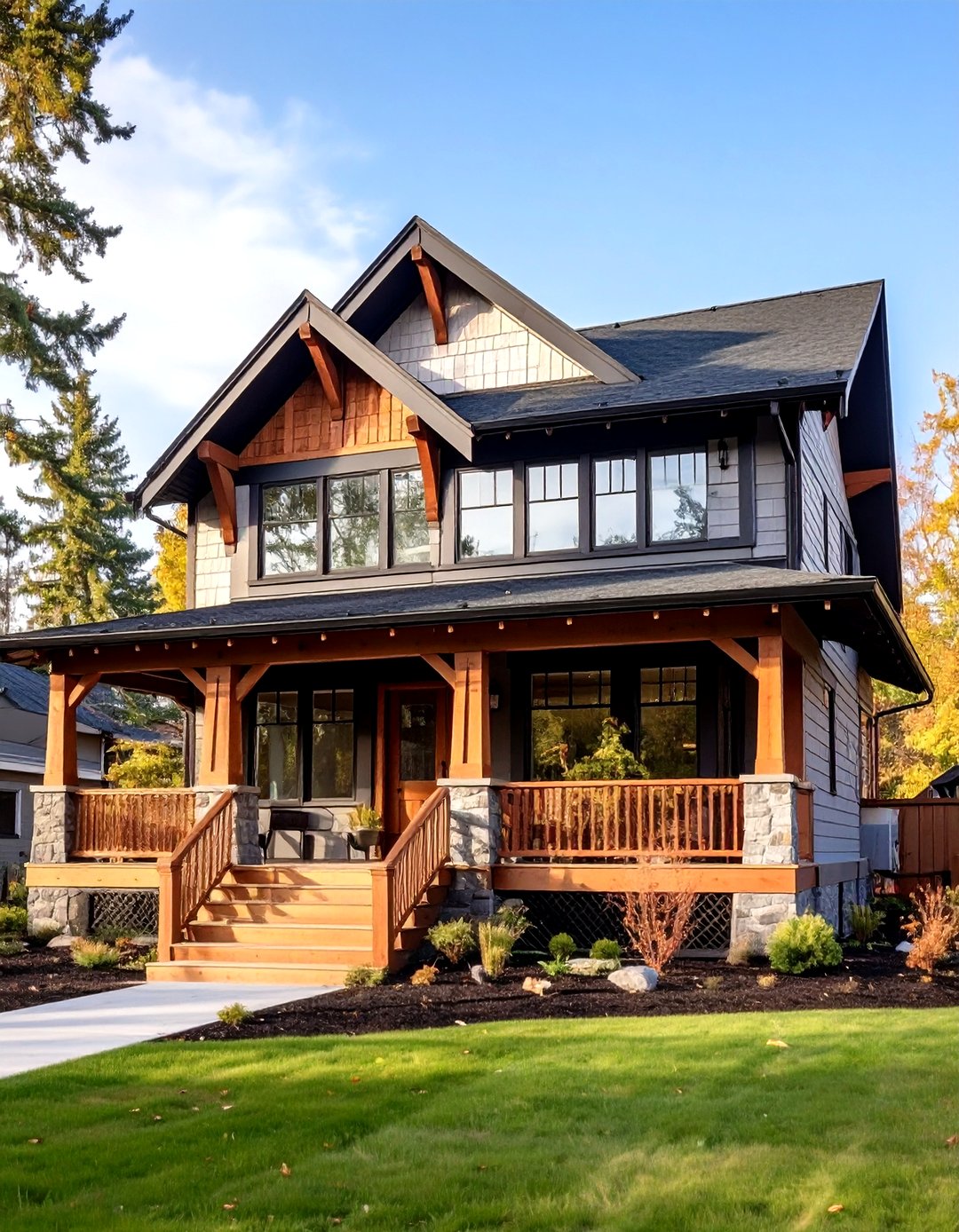 24 Houses with Black Windows Ideas for Curb Appeal - Too Much Time