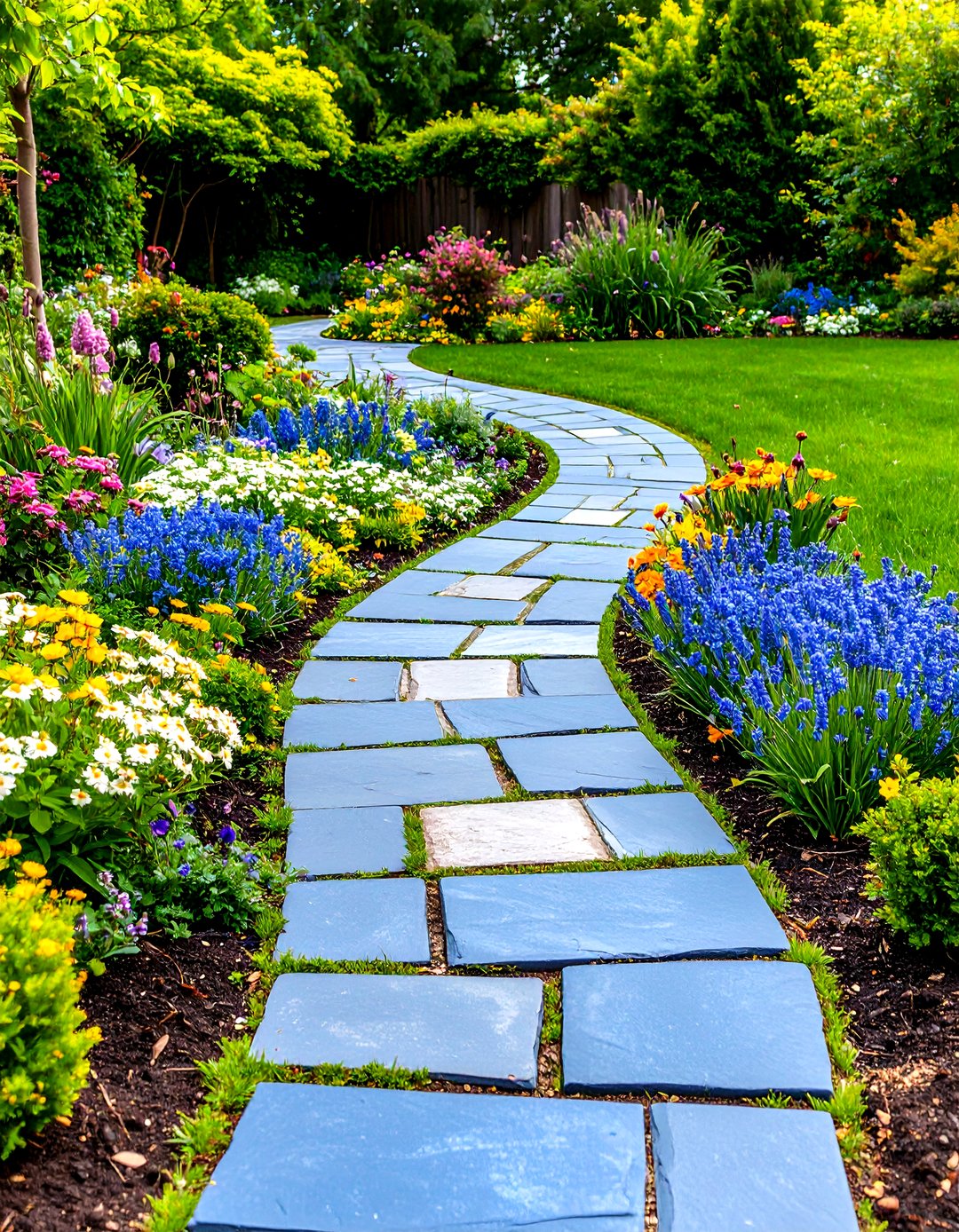 24 Bluestone Walkway Ideas: Elegant Stone Paths Outside - Too Much Time