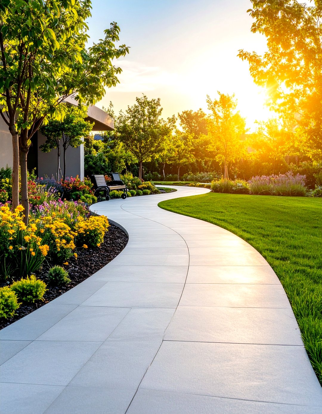 24 Curved Walkway Ideas for Outdoors and Walkways Today - Too Much Time