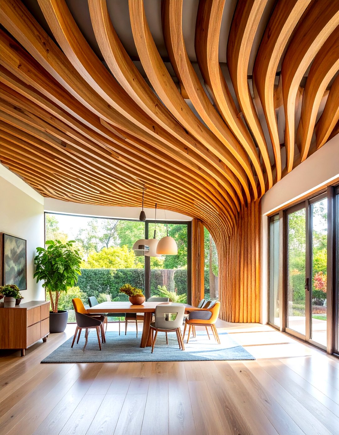 24 Wood Slat Ceiling Ideas to Add Texture and Warmth - Too Much Time