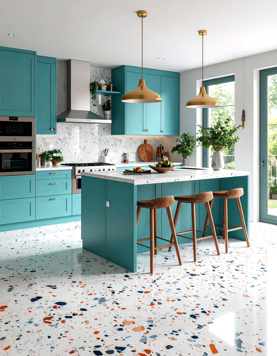 24 Terrazzo Kitchen Floor Ideas - Stylish Yet Durable - Too Much Time