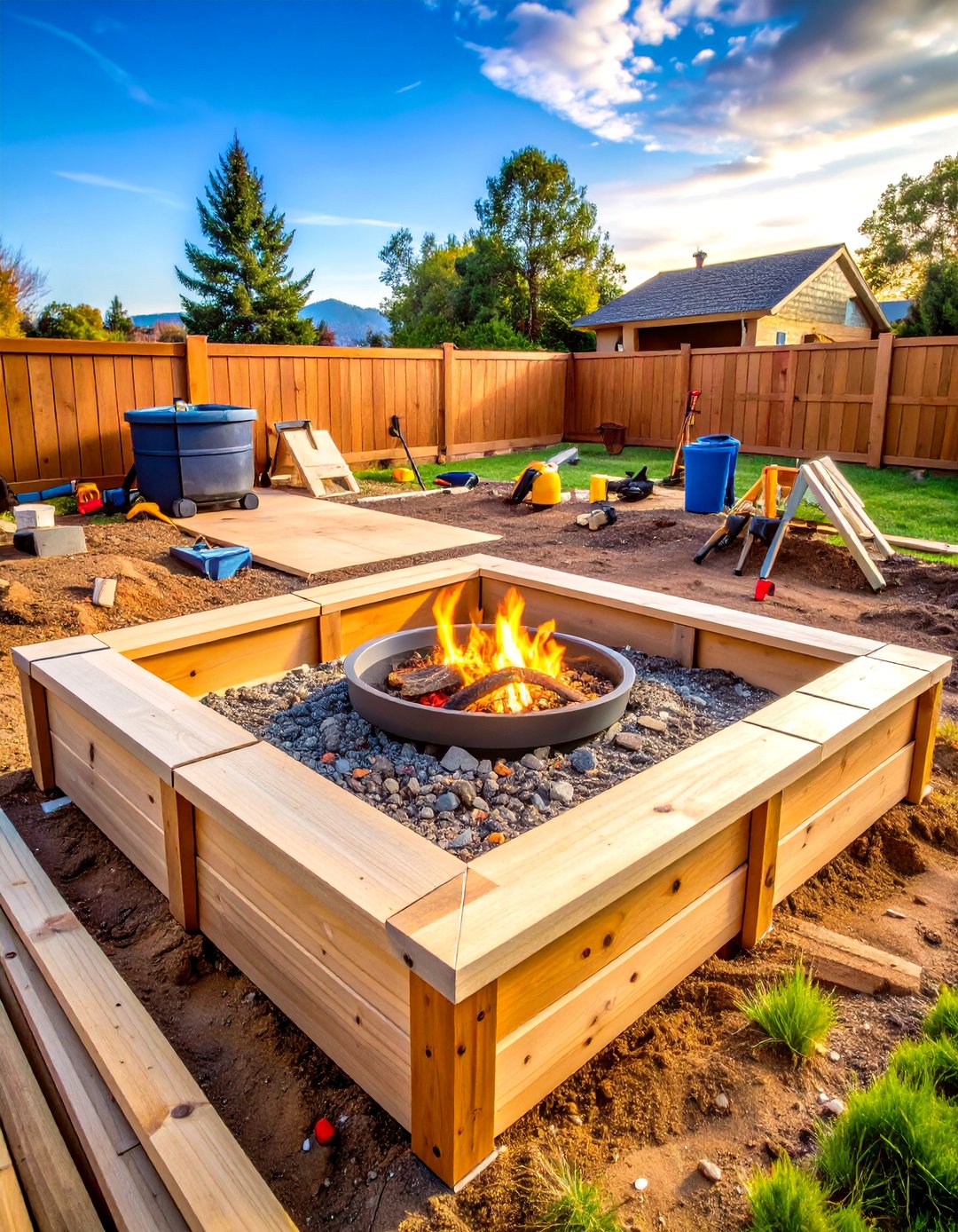 24 Square Fire Pit Ideas: Cozy Outdoor Gatherings Now - Too Much Time