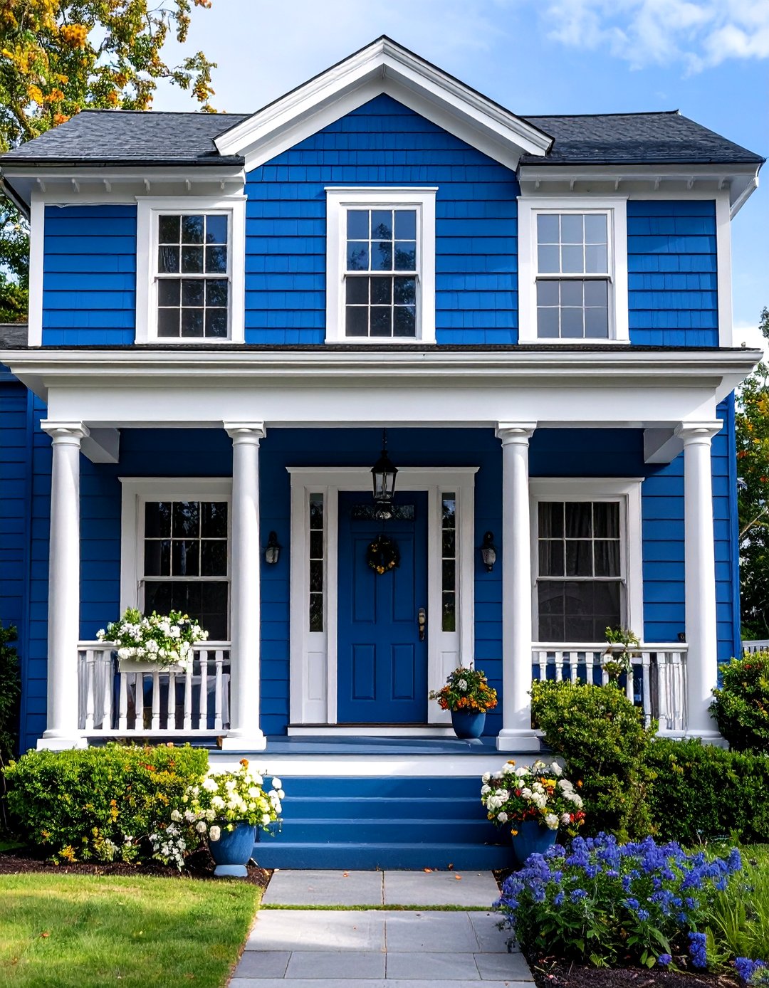 24 Blue House Siding with White Trim Ideas for Charm - Too Much Time