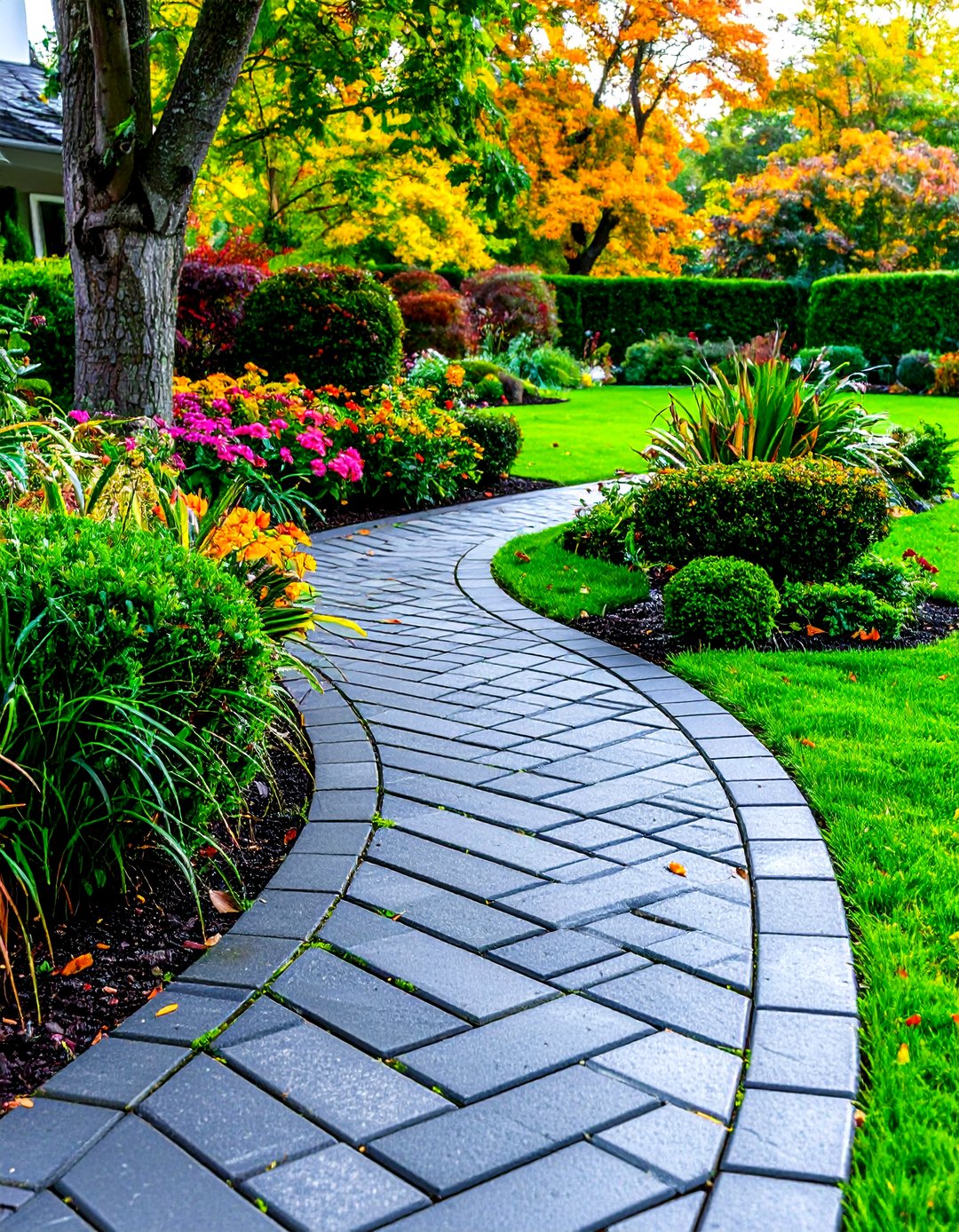 24 Black Brick Walkway Ideas to Elevate Curb Appeal - Too Much Time