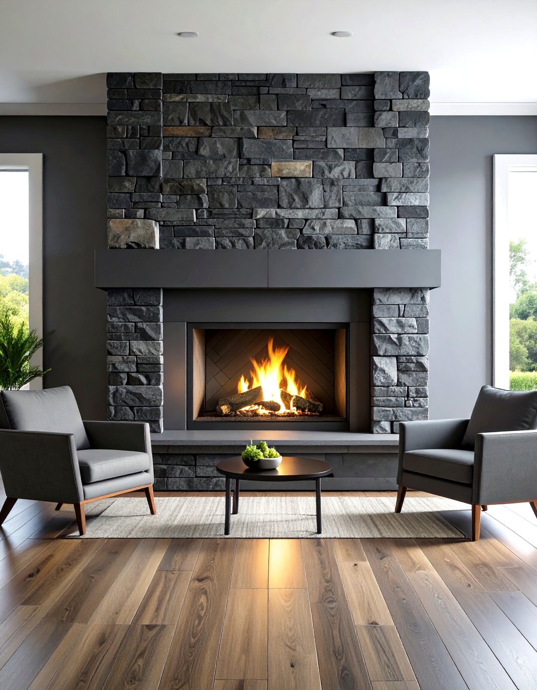 24 Fireplace Backsplash Ideas for Easy-to-clean Spaces - Too Much Time