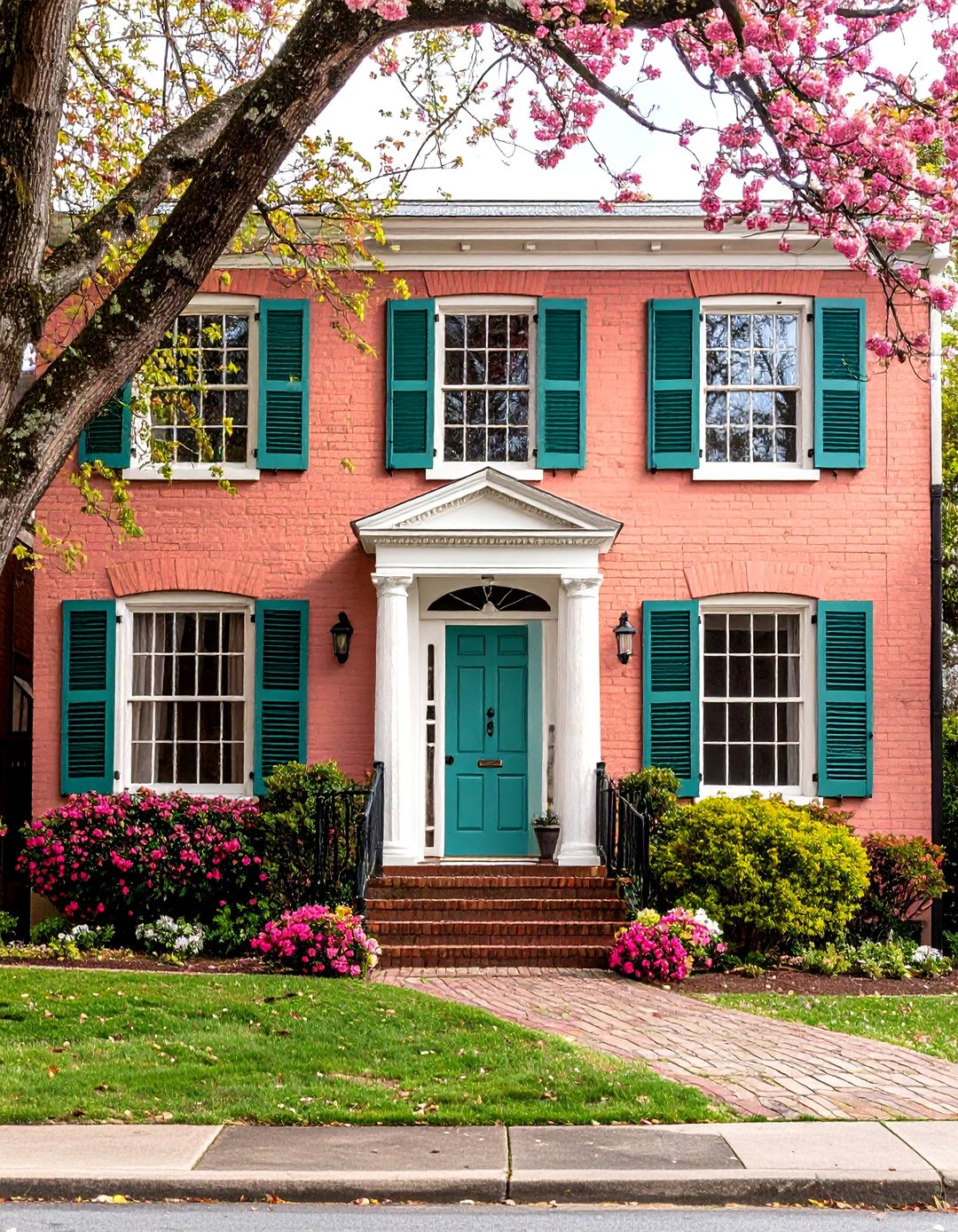24 Painted Brick Houses: Color Ideas and Curb Appeal Tips - Too Much Time