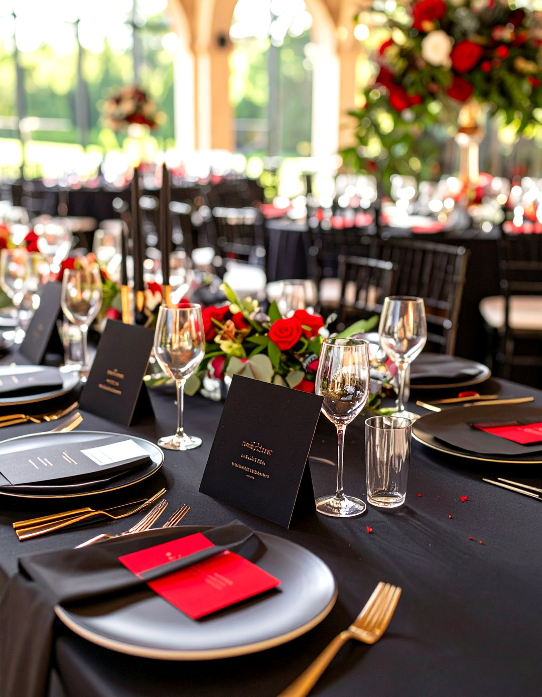 24 Red and Black Wedding Ideas: Palettes for Events - Too Much Time