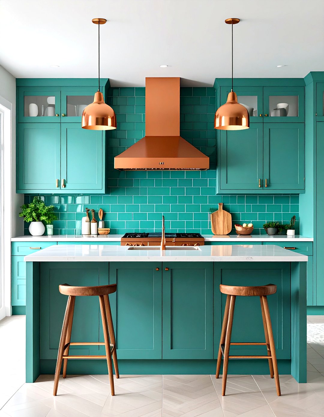 24 Green and Copper Kitchen Ideas for Stylish Kitchens - Too Much Time