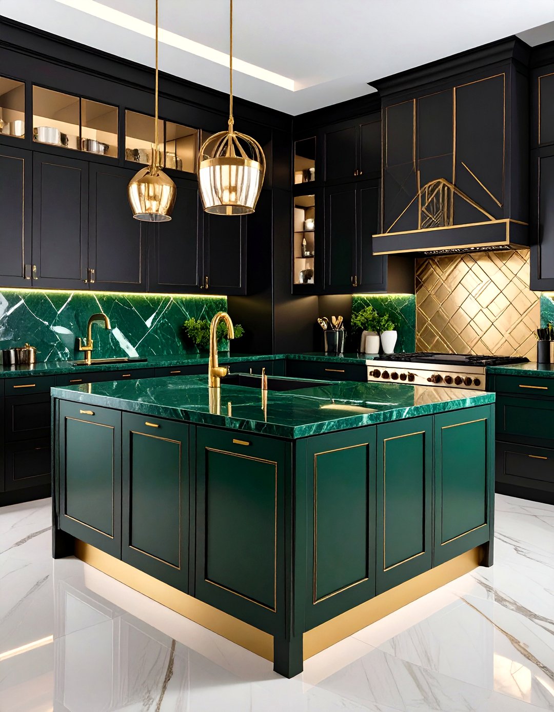24 Kitchen with Green Countertops Ideas for Chic Design - Too Much Time