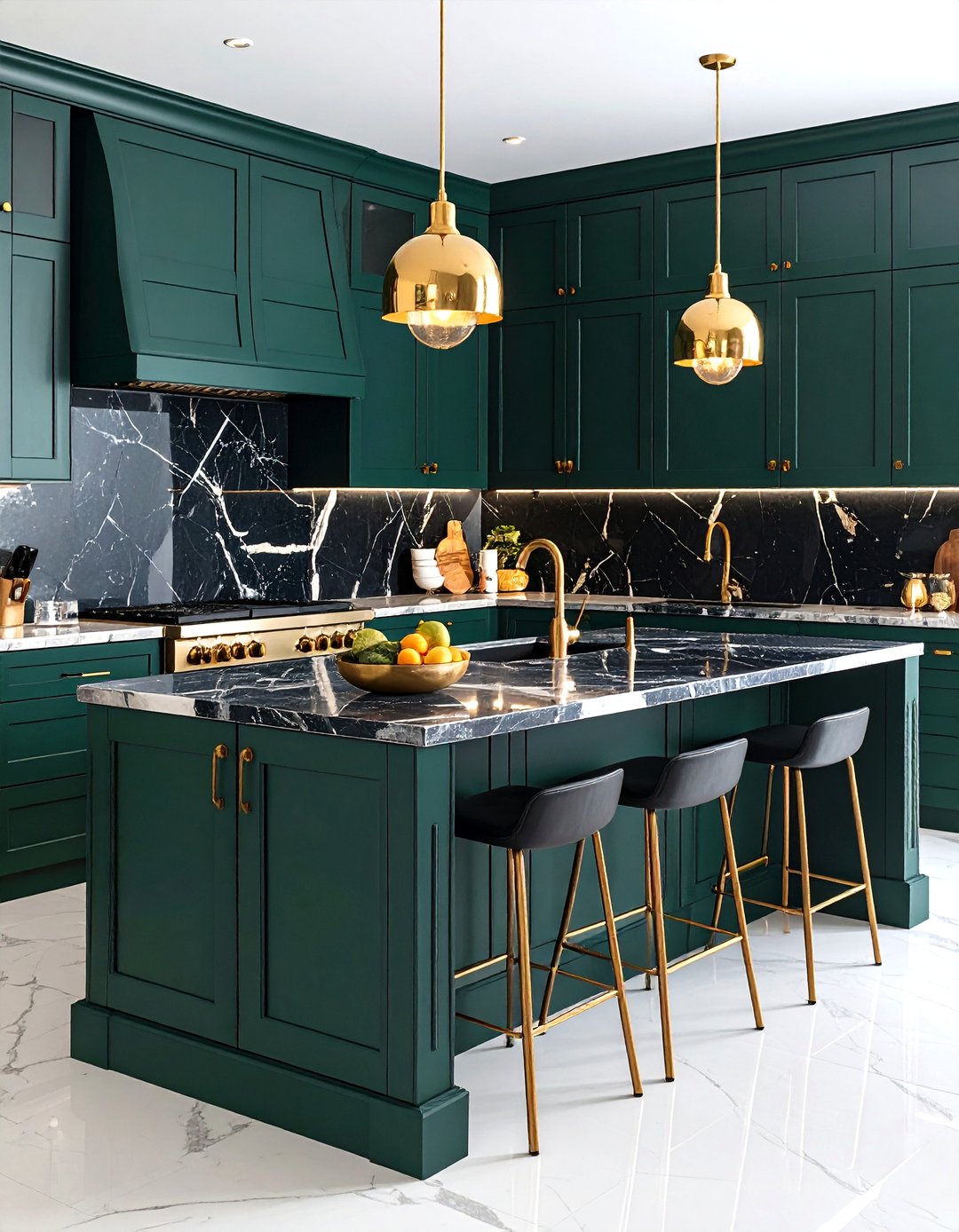 24 Black and Green Kitchen Ideas with Timeless Style - Too Much Time